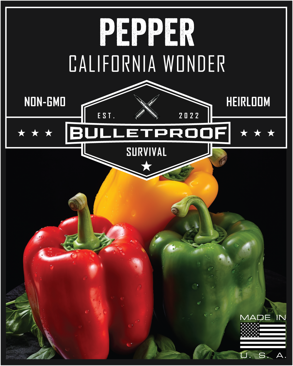 Cal Wonder 300 TMR Pepper - Bulletproof Survival Seeds